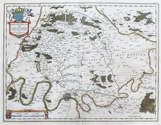 PARIS MEAUX ILE-DE-FRANCE Senlis Saint-Denis France Map Carte Blaeu ...