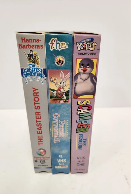 VHS LOT – Easter Story, Peter Cottontail, Scamper the Penguin £8.74 ...