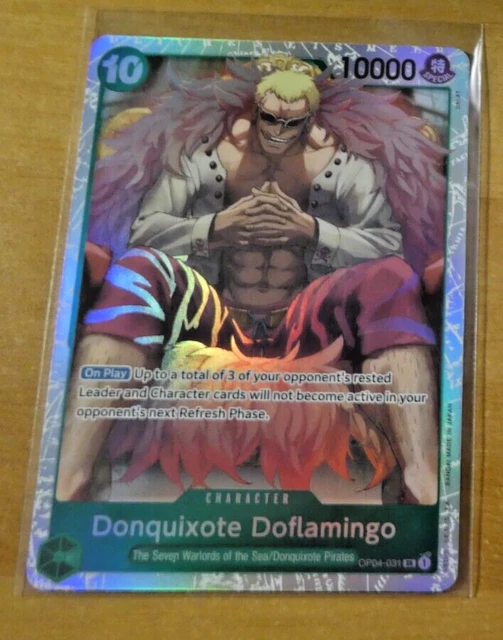 ONE PIECE ENGLISH CARD HOLO GAME CARTE Donquixote Doflamingo OP04-031 EN NM EUR 4,39 - PicClick FR