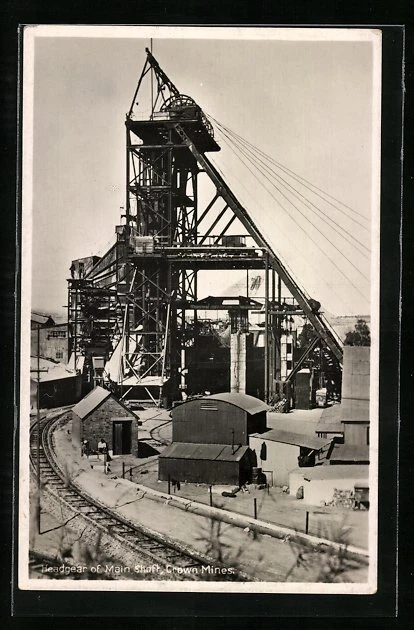 CPA JOHANNESBURG, HEADGEAR of Main Shaft, Crown Mines EUR 17,00 ...