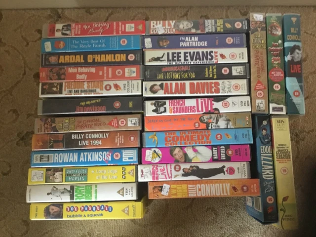 JOB LOT OF 28 VHS Videos - All Comedy incl. Billy Connolly, Eddie ...