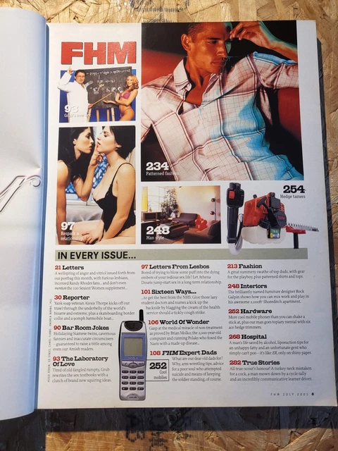 FHM MAGAZINE JULY 2001 (1041) Carmen Electra Carly Pope £4.17 - PicClick UK