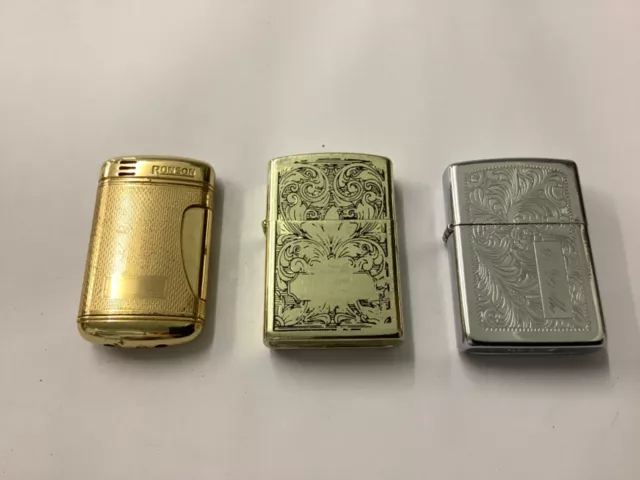 3 VINTAGE CIGARETTE Lighters Gas Ronson Zippo Hadson Collectable Tobacciana 18.00 PicClick UK