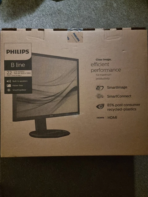 PHILIPS 221B8LJEB - 22 Inch FHD Monitor, 60Hz £140.00 - PicClick UK