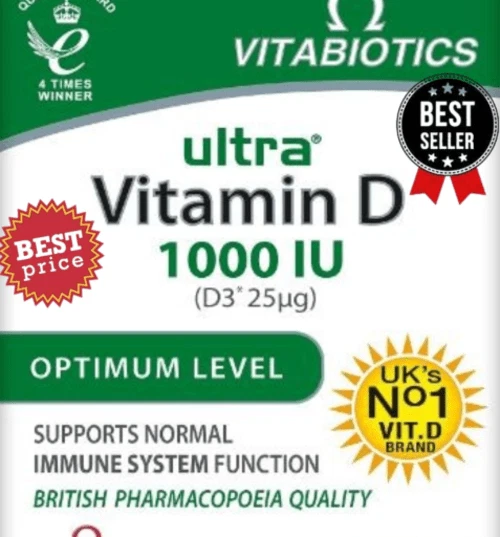 VITABIOTICS ULTRA VITAMIN D Tablets 1000IU Optimum Level -96 count ...