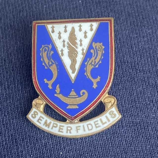 VINTAGE SEMPER FIDELIS University College School Academic Crest Enamel ...