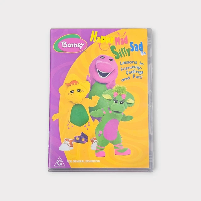BARNEY HAPPY MAD Silly Sad (DVD, 2003) Region 4 PAL Children Kids Songs ...