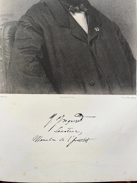 LITHOGRAPHIE XIXÈME - Jean-Auguste-Dominique Ingres - Signature en fac ...