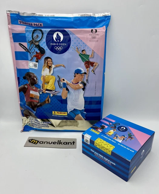 OLYMPIC GAMES PARIS 2024 Trading Cards Olympics Starter Pack + Box Mens ...