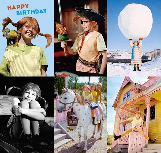 POSTKARTEN PIPPI LANGSTRUMPF, 10-er-Set, Astrid Lindgren, Inger Nilsson ...