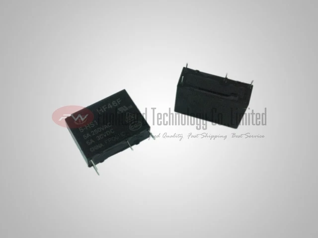 HF46F/5-HS1 PCB SEALED Subminiature Intermediate Power Relay x 10pcs $7 ...