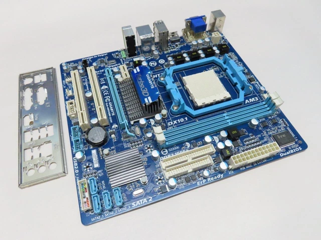 GIGABYTE GA-880GM-D2H REV 1.4 Socket Am3 Matx Motherboard W/ I/O Shield ...