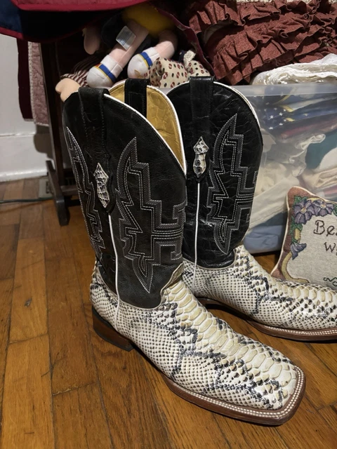 ALFA WESTERN WEAR Genuine Python Snake Cowboy Boots Men’s Size 10 MX 28 ...