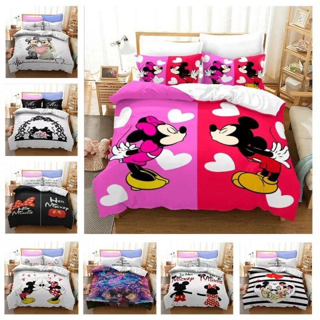 Mickeyandminnie Mouse Collection Single Double Queen King Bed Quilt Cover