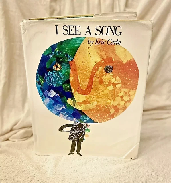 FIRST EDITION SIGNED by Eric Carle I SEE A SONG 1973 Crowell, HC Dust ...