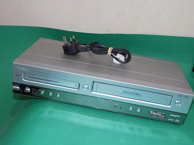 PHILIPS DUAL DECK DVD Player VCR VHS VIDEO CASSETTE Recorder Combo ...