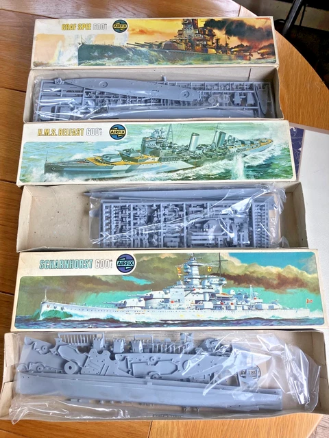 AIRFIX SHIP MODELS Graf Spee,Scharnhorst,H.M.S Belfast sealed packs £78 ...