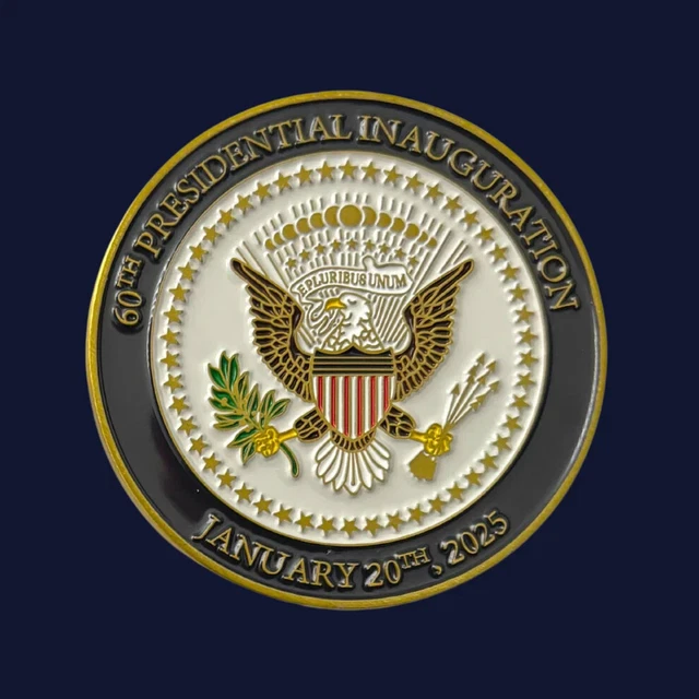2025 PRESIDENTIAL INAUGURATION Challenge Coin Donald Trump And JD Vance ...