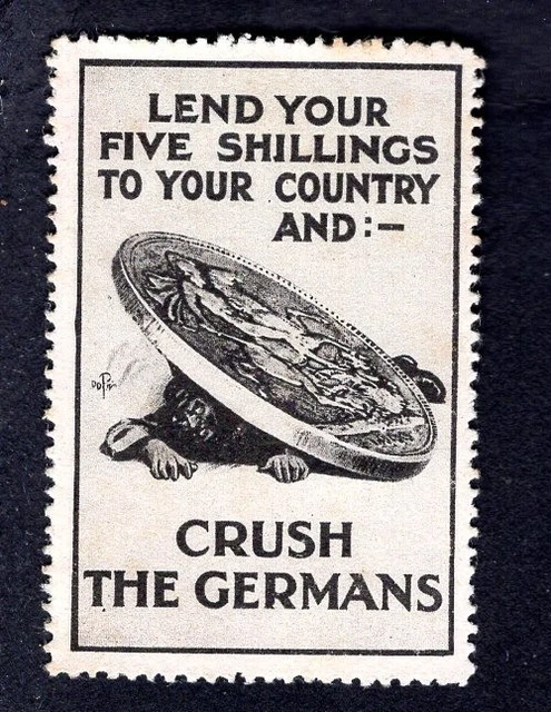 CINDERELLAS - POSTER Stamp - British WWI Propaganda Poster - 33x48mm £4 ...
