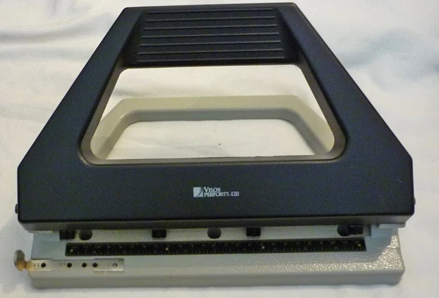 VINTAGE HEAVY DUTY adjustable Velos Perforex (REXEL) 420 Hole Punch ...
