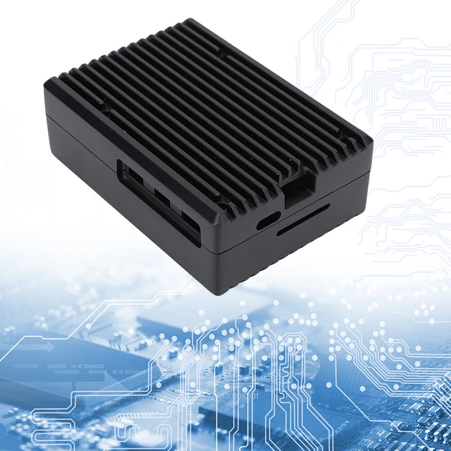 RASPBERRY PI 5 Case Heavy Duty Passive Cooling Metal Case Black for ...