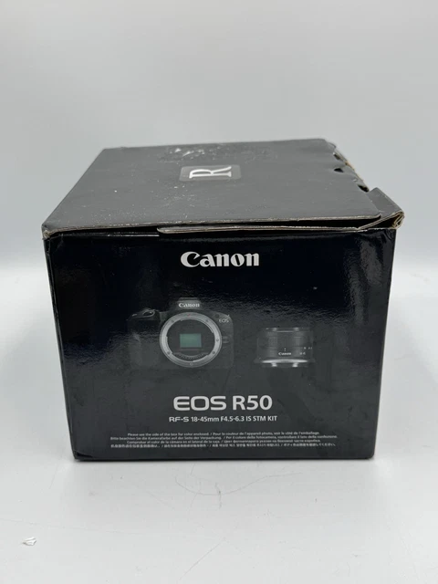 CANON EOS R50 Mirrorless Camera RF-S18-45mm F4.5-6.3 is STM Lens Kit ...