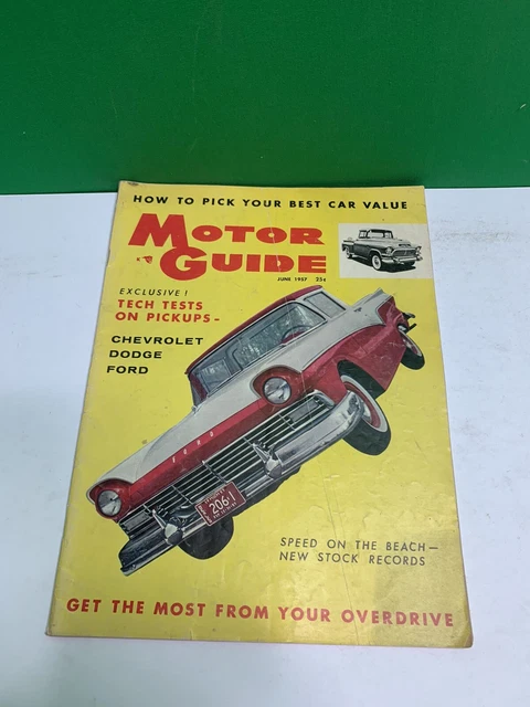 MOTOR GUIDE JUNE 1957 Tech Tests On Pickups Chevrolet 3104 Dodge Ford ...