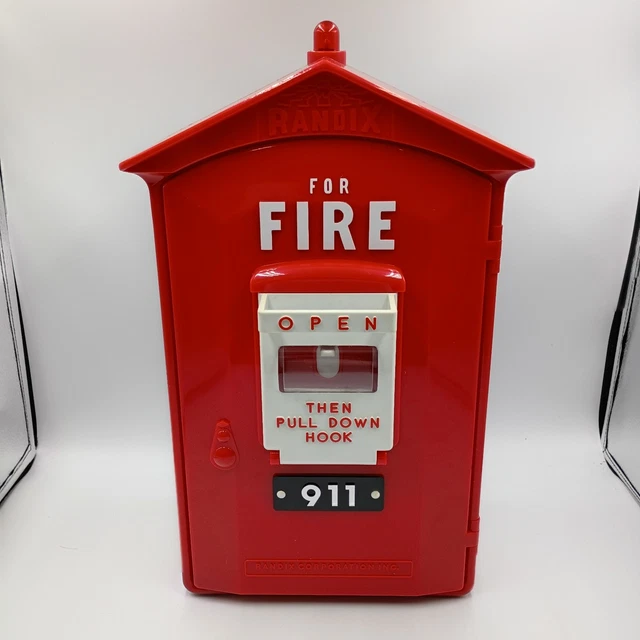 VTG NOS RANDIX FB-911 Fire Alarm Emergency Box Novelty Push Button ...