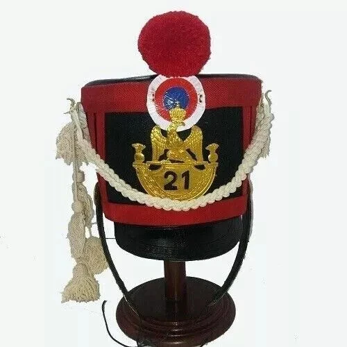FRENCH NAPOLEONIC SHAKO Helmet with Red Plume, shako helmet £107.22 ...