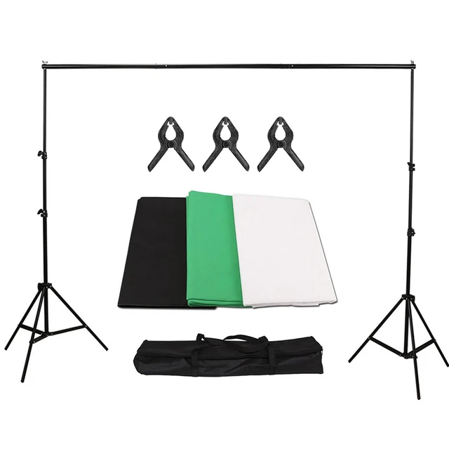STUDIO BACKDROP KIT 2*3m Stand 3 Backdrops Clamps Bag 9X2Y $234.09 ...