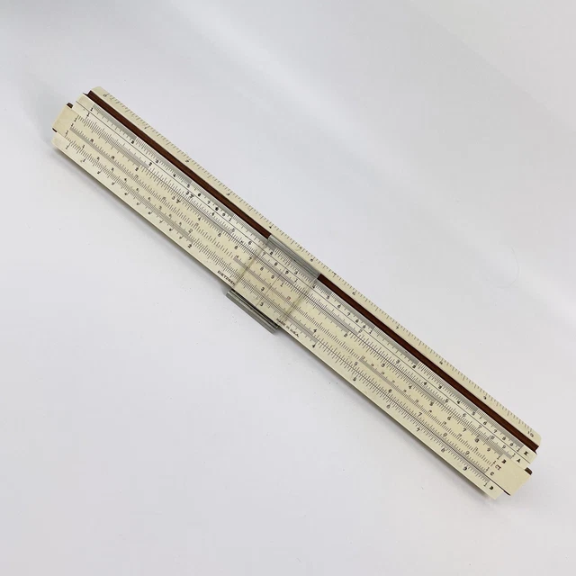 VINTAGE DIETZGEN SLIDE Rule Engineering Multilog Wood Ruler 4 Sides ...