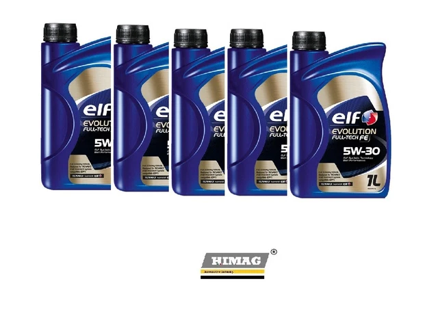 5 LITRE ENGINE oil ELF 5W30 Evolution Full-Tech FE Acea C4 Renault ...