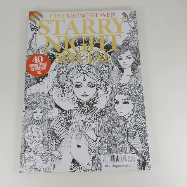 COLOURING HEAVEN MAGAZINE Starry Night Special Issue 86, 40 Designs ...