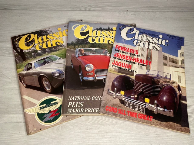 CLASSIC CARS MAGAZINE 1986 Vintage car mags Motor Sport Memorabilia £9. ...