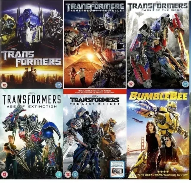 THE TRANSFORMERS 1-6 DVD COMPLETE MOVIE COLLECTION PART 1 2 3 4 5 6 ...
