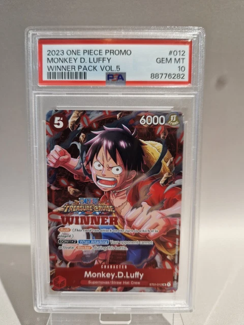 MONKEY D. LUFFY ST01-012 SR Treasure Cruise Winner PSA 10 une pièce GCC ANGLAIS EUR 79,58 ...