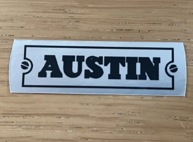 AUSTIN J40 PEDAL Car Sticker For Rocker Cover In Silver High Quality ...