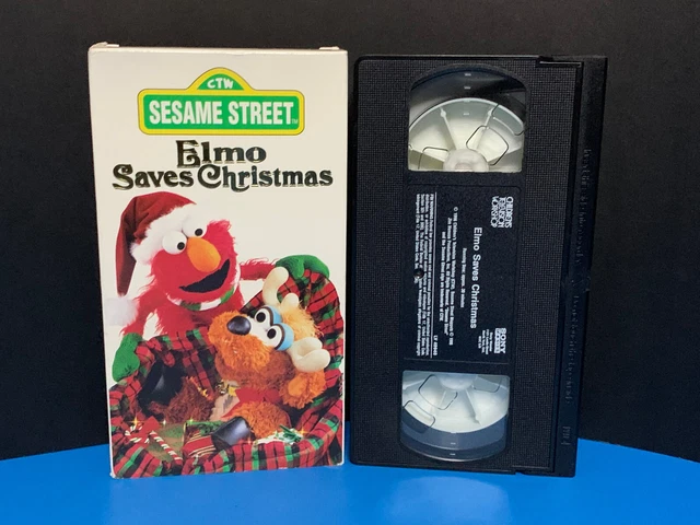 VHS SESAME STREET Elmo Saves Christmas (Sony, 1996) Maya Angelou Guests ...