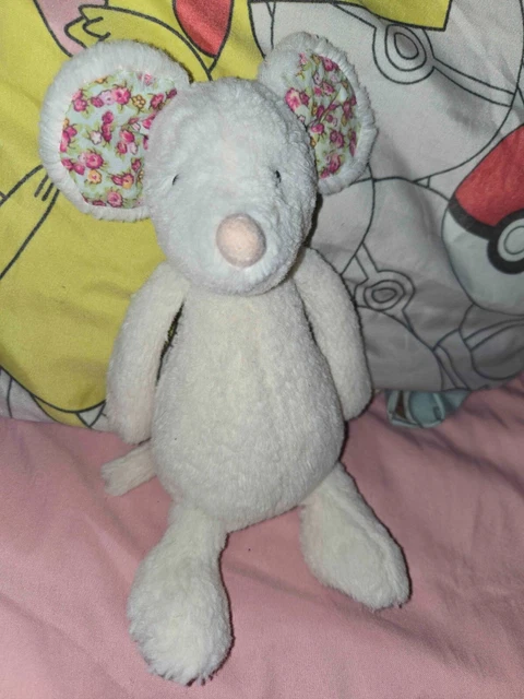 SMALL BASHFUL CREAM Blossom Mouse Jellycat Plush Teddy Retired Rare £24 ...
