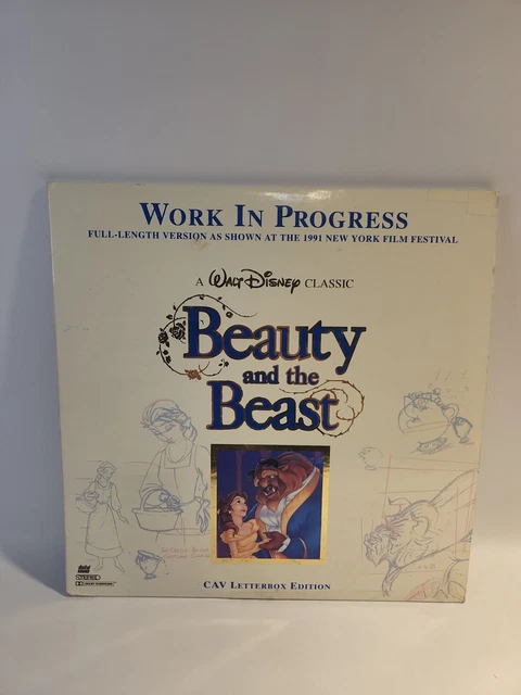 BEAUTY AND THE Beast, Disney, Work in Progress, Laserdisc, LD, CAV ...