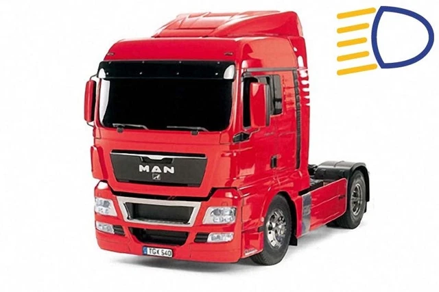 TAMIYA MAN TGX 18.540 4x2 XLX Red Edition + LED-Lichtset - 300056332LED ...