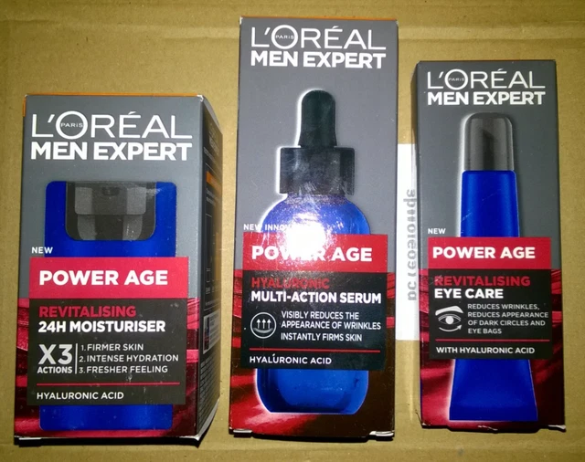 LOREAL MEN EXPERT Power Age Routine Multi-Action Serum, Moisturiser ...