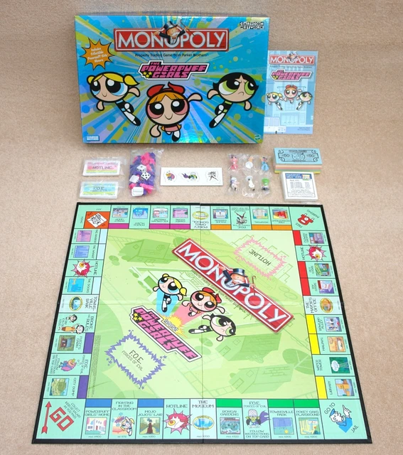 MONOPOLY THE POWERPUFF Girls Property Trading Game 2001 U.s.a. Contents ...