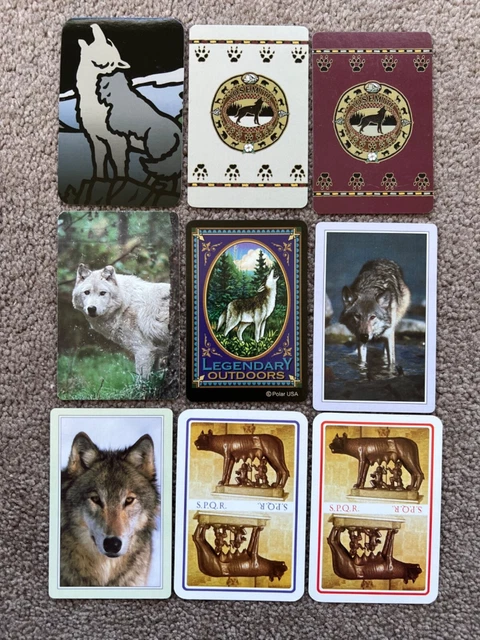 ORIGINAL SWAP PLAYING cards animals wolves wolf Yosemite Rome souvenir ...