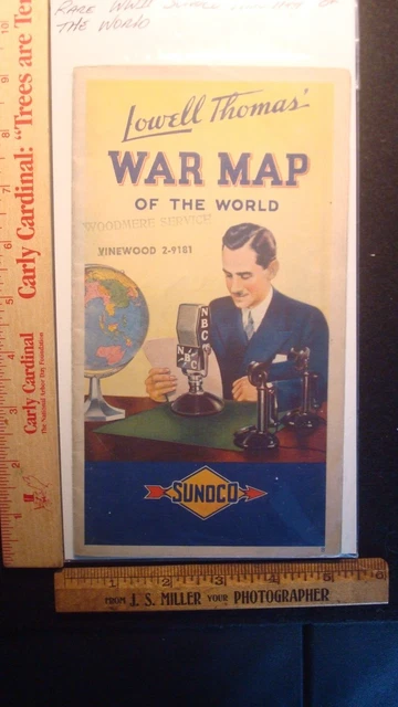 RARE - WWII SUNOCO WAR Map of the World - Vintage Collectible £12.49 ...