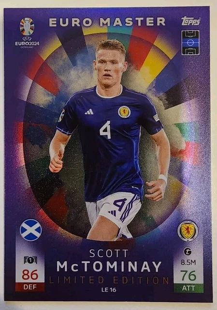 UEFA EURO 2024 Match Attax Scott McTominay Limited Edition Euro Master ...