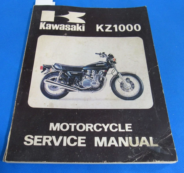 1976 KAWASAKI KZ1000 Motorcycle Service Manual Vintage Bike Collectible ...