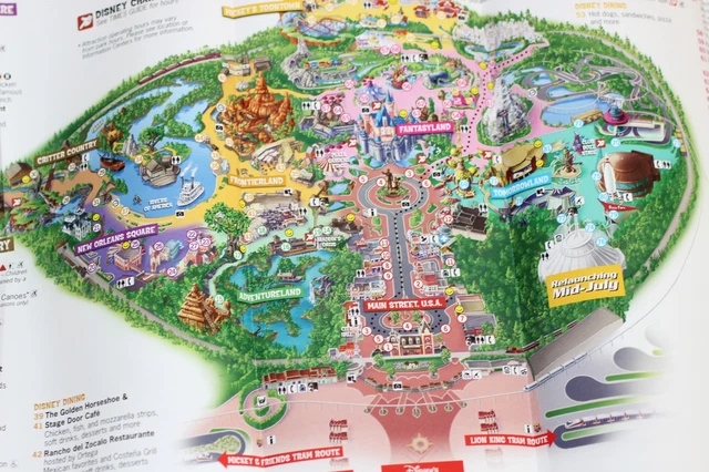 DISNEYLAND MAIN GATE Guide Map Brochure 50th Anniversary 2005 Parade of ...