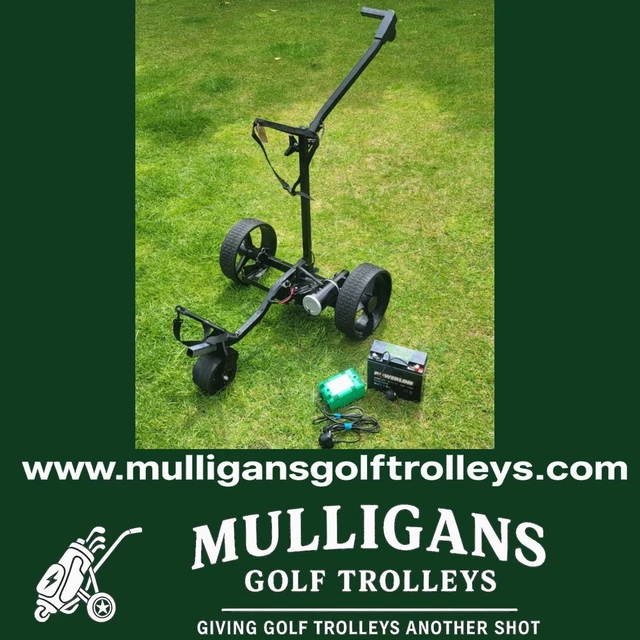 USED RETRO ELECTRIC Golf Trolley WITH NEW BATTERY AND CHARGER £183.99 ...
