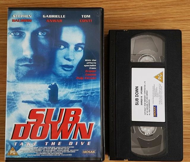 SUB DOWN (VHS) GRANDE BOÎTE - Stephen Baldwin + GABRIELLE ANWAR + Chris ...